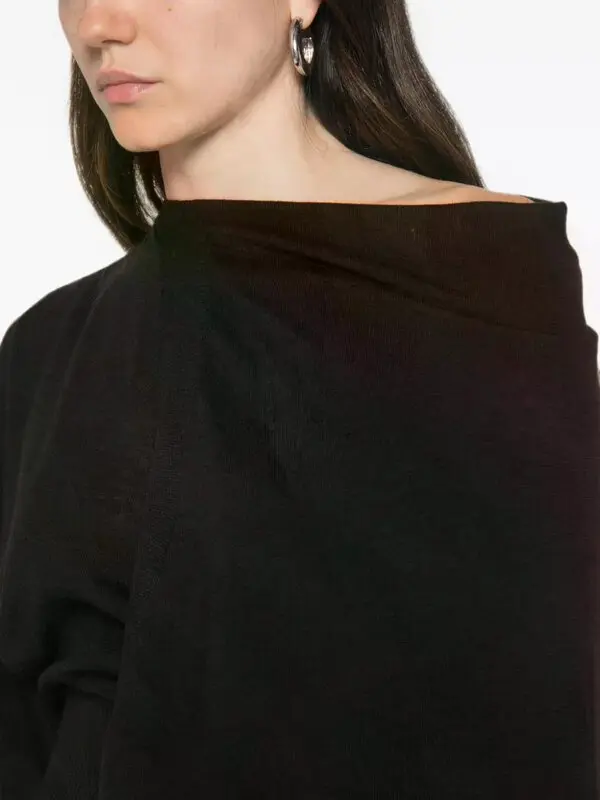 Rick Owens Asymmetric Draped Sweater