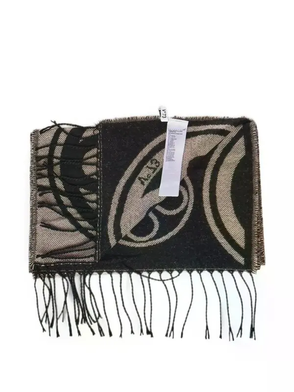 V°73 Logo-print Frayed Scarf