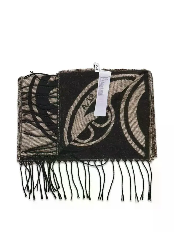V°73 Logo-print Frayed Scarf