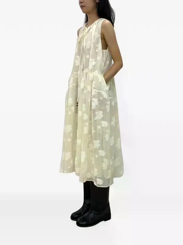 ÉPINGLER Floral-pattern Halter Midi Dress