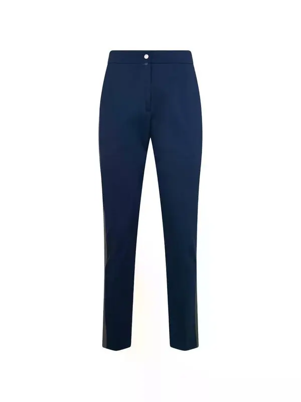 MOORER Side-stripe Tailored Trousers - Blue