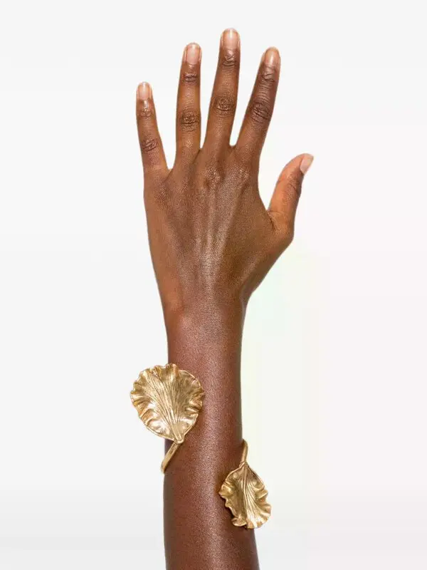 Cult Gaia Iris Leaf Motif Cuff Bracelet - Gold