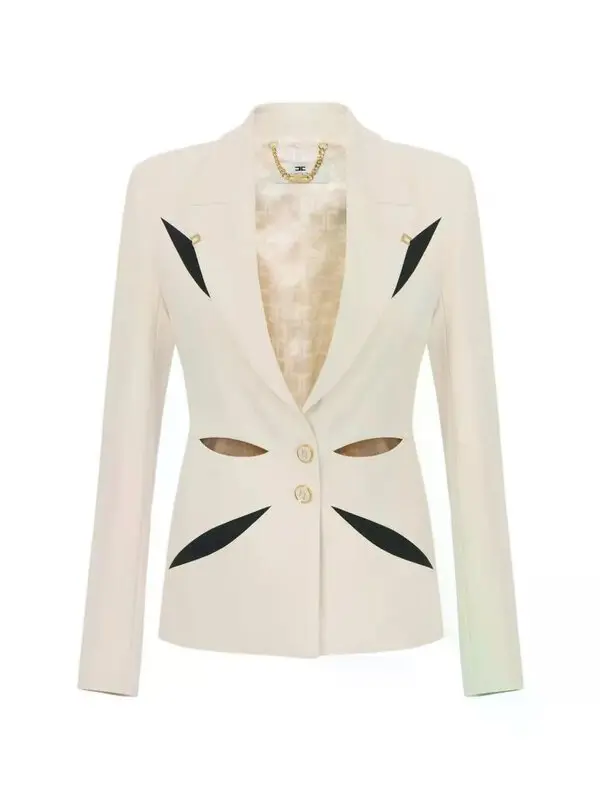 Elisabetta Franchi Cut-out Single.breasted Blazer - Neutrals