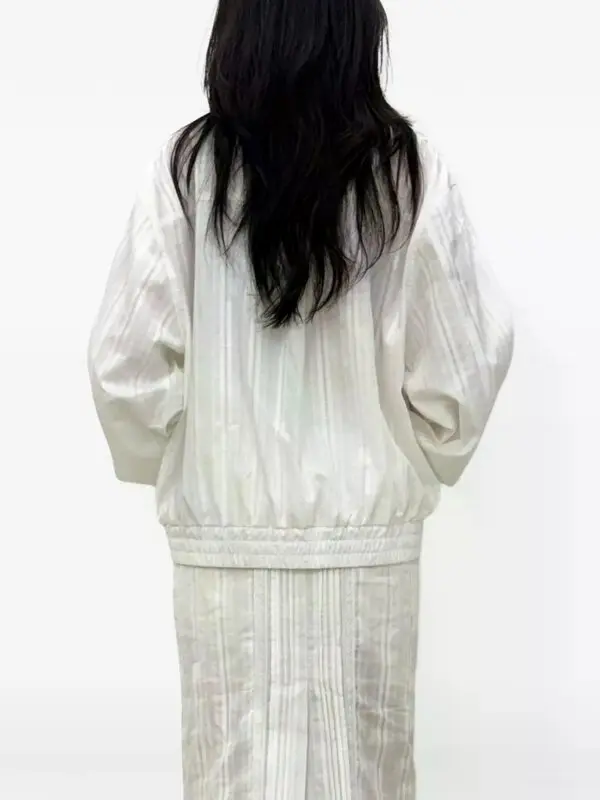 ÉPINGLER Ruffled-trim Striped Jacket
