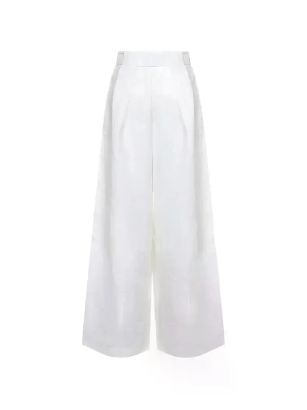 BATAKOVIC Pleated Wide-leg Linen Trousers