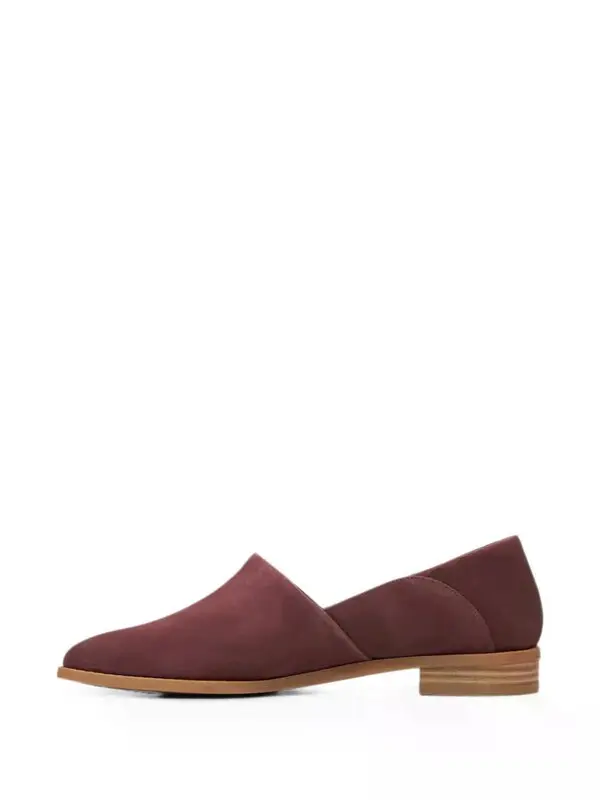 Clarks Pure Belle Suede Loafers - Red