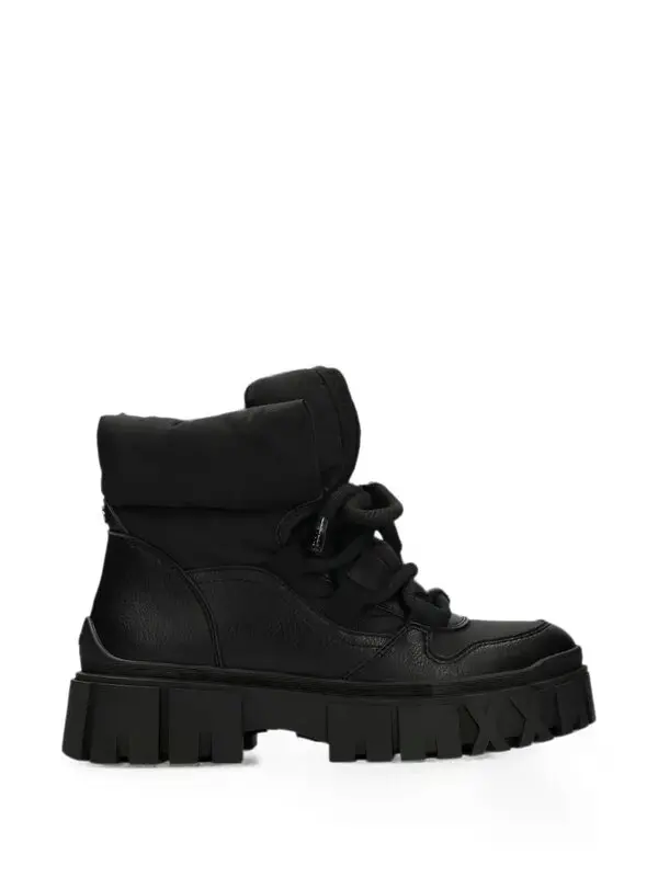 MEXX Quilted Lace-up Boots - Black