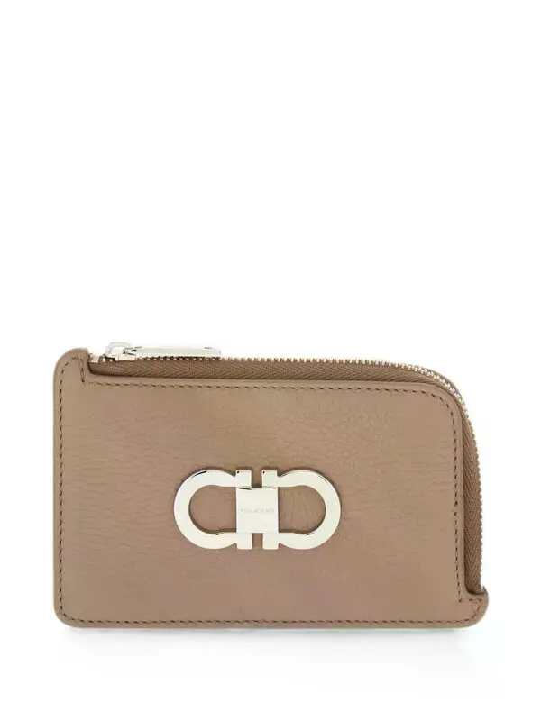 FERRAGAMO Double Gancini Credit Cardholder - Neutrals