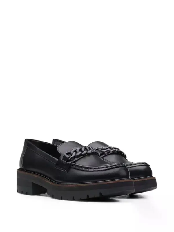 Clarks Orianna Edge Chain-link Loafers - Black