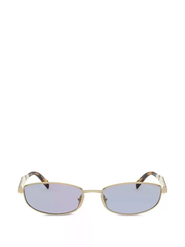 Prada Logo-plaque Sunglasses - Gold