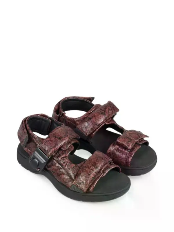 Clarks Snake-effect Padded Sandals
