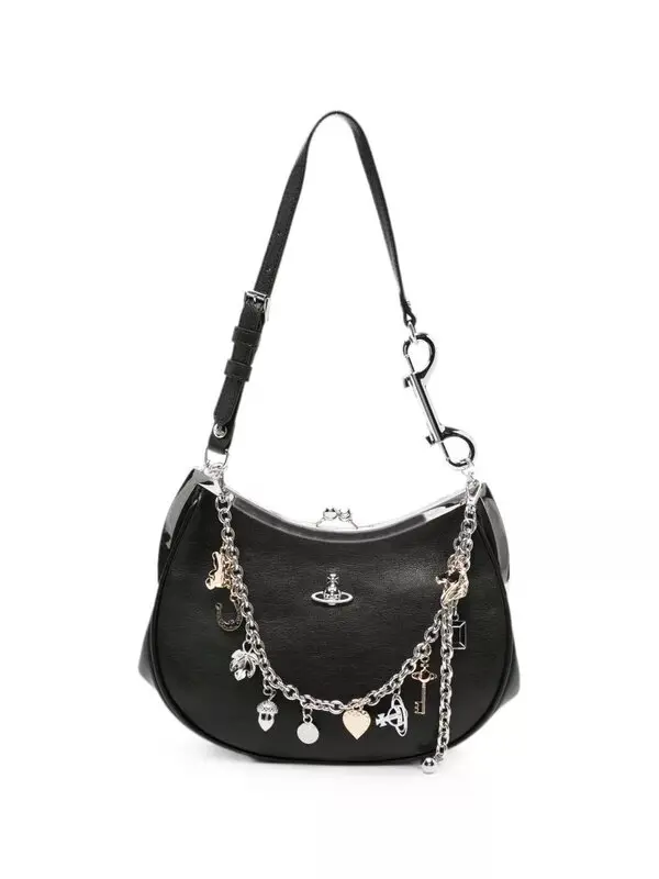 VIVIENNE WESTWOOD Charm-embellished Leather Shoulder Bag