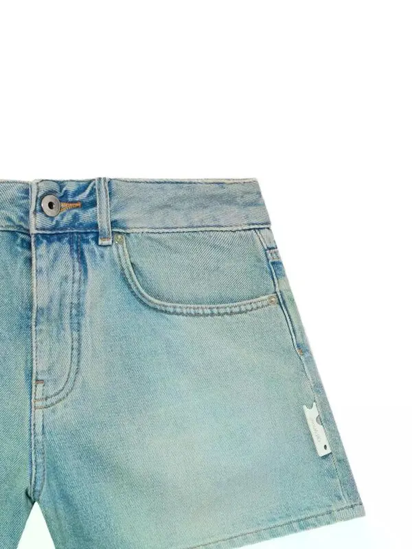 Off-White College Patch Denim Shorts - Blue