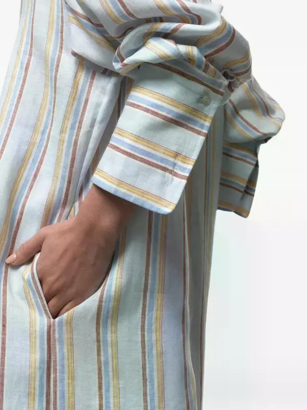 CAYET Nora Linen Shirt Maxi Dress