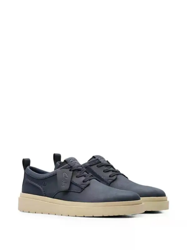 Clarks Polden Lace Lace-up Leather Sneakers - Blue