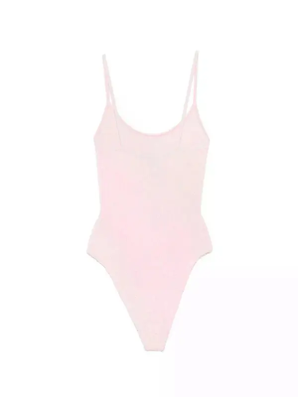 Hunza G Pamela Crinkle-effect Swimsuit - Pink