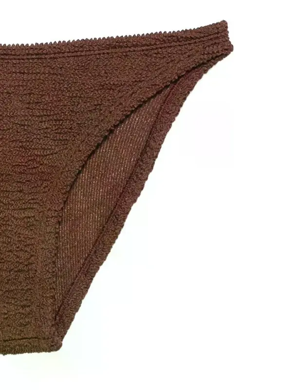 Hunza G Julia Metallic Crinkle Bikini - Brown