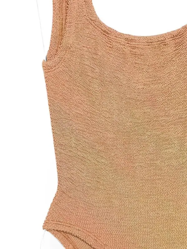 Hunza G Square-neck Crinkle-effect Swimsuit