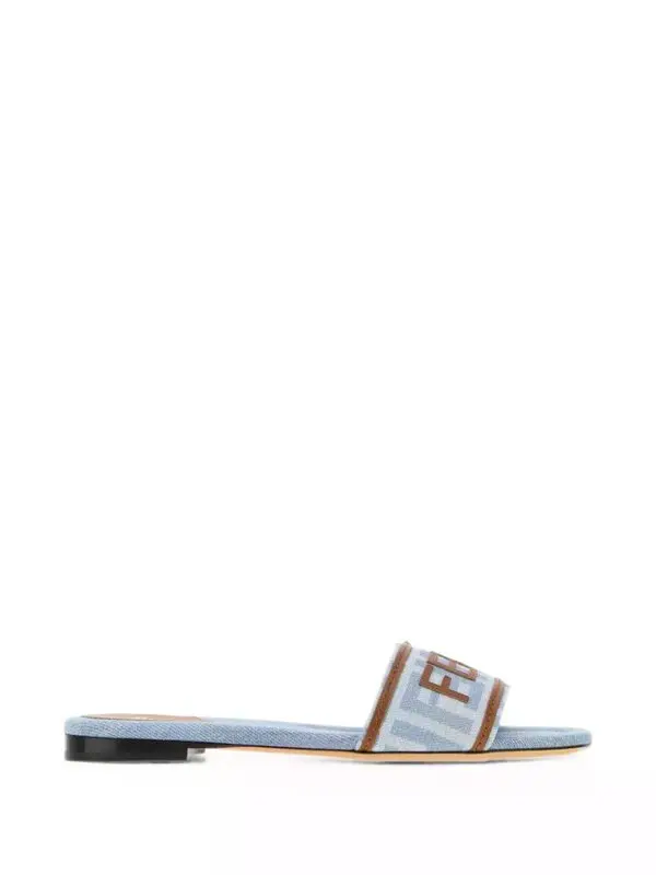 Fendi Sunshine Logo-patch Sandals - Blue
