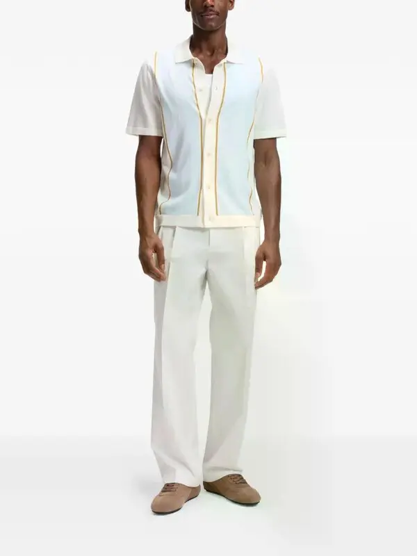 BOSS Pleated Relaxed-fit Tailored Trousers - White