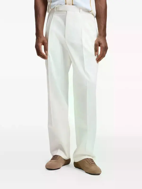 BOSS Pleated Relaxed-fit Tailored Trousers