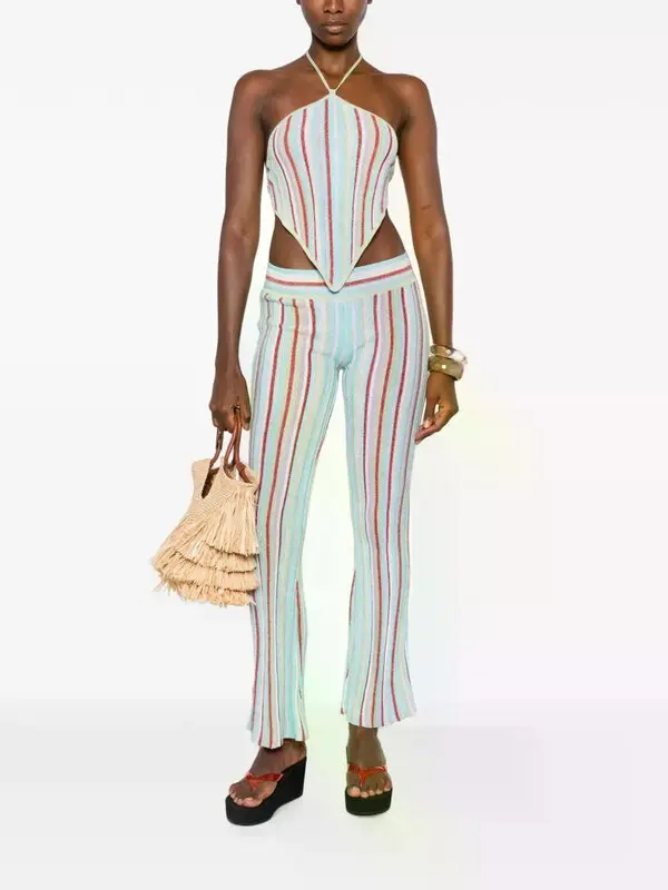 ASTA RESORT Marielle Striped Halterneck Top