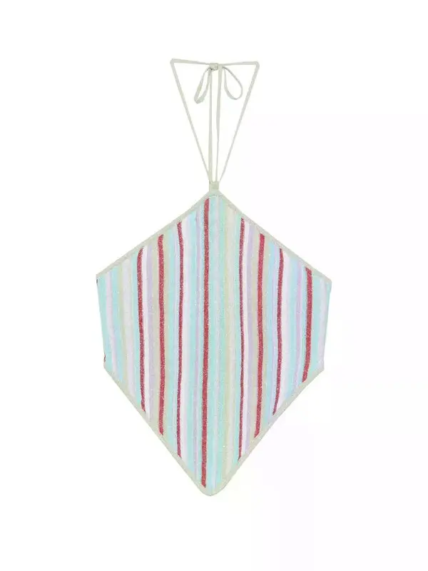 ASTA RESORT Marielle Striped Halterneck Top - Blue