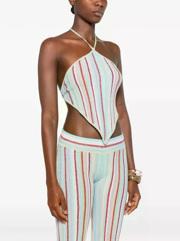 ASTA RESORT Marielle Striped Halterneck Top