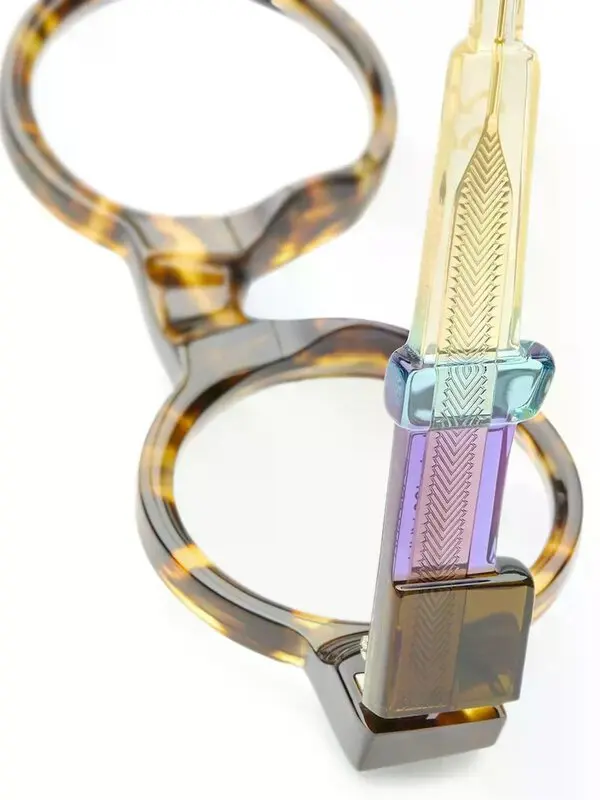 KUBORAUM Tortoiseshell-effect Round-frame Glasses