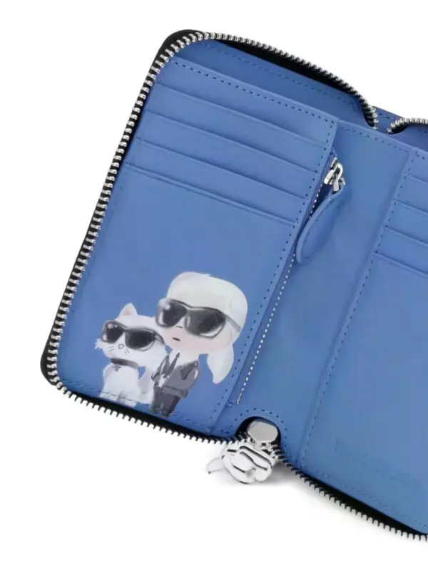 Karl Lagerfeld Logo-plaque Pebbled-effect Wallet