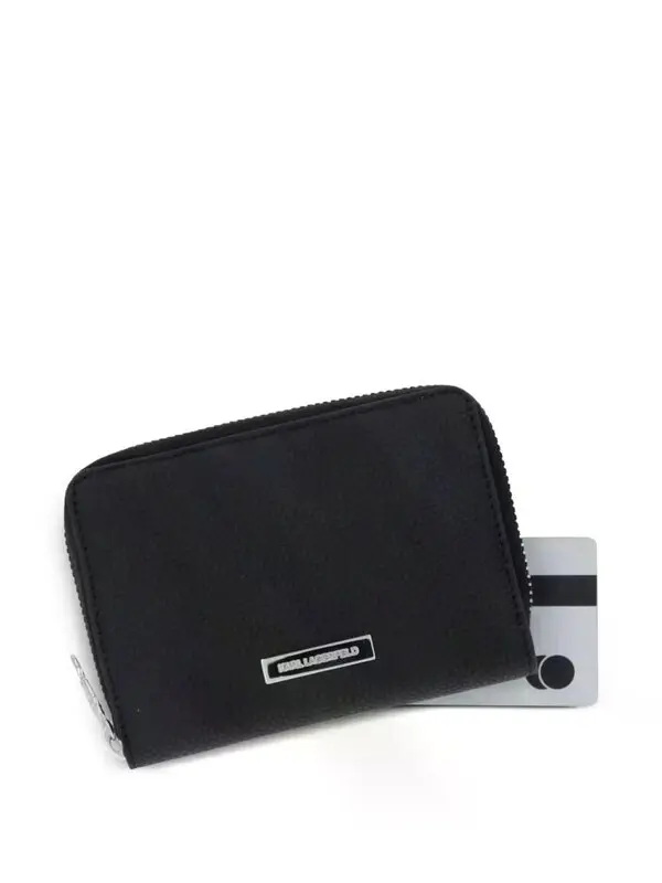 Karl Lagerfeld Logo-plaque Pebbled-effect Wallet