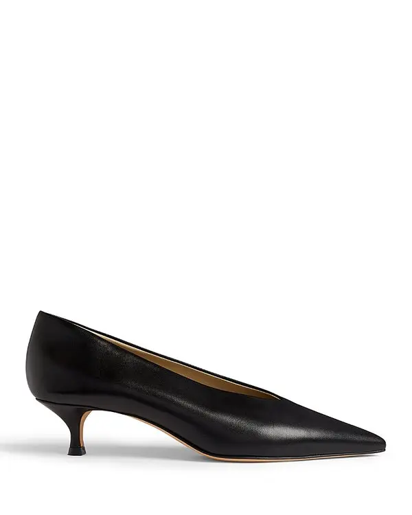 Le Monde Beryl Babouche Kitten Heel Pumps - Black