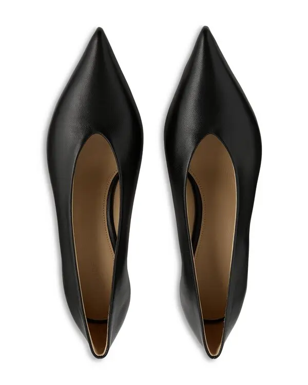Le Monde Beryl Babouche Kitten Heel Pumps - Black
