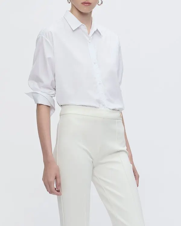 CALLAS MILANO Sirene Poplin Shirt With Venice Print Detail - Travertine/white