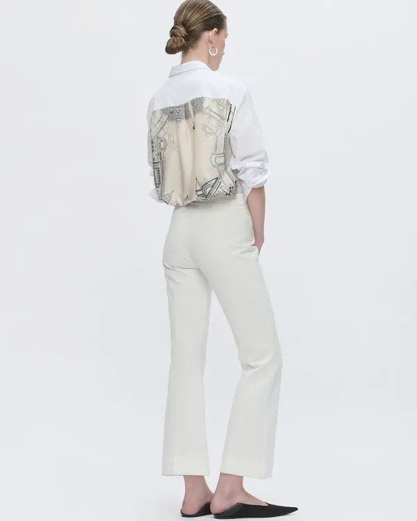 CALLAS MILANO Sirene Poplin Shirt With Venice Print Detail - Travertine/white