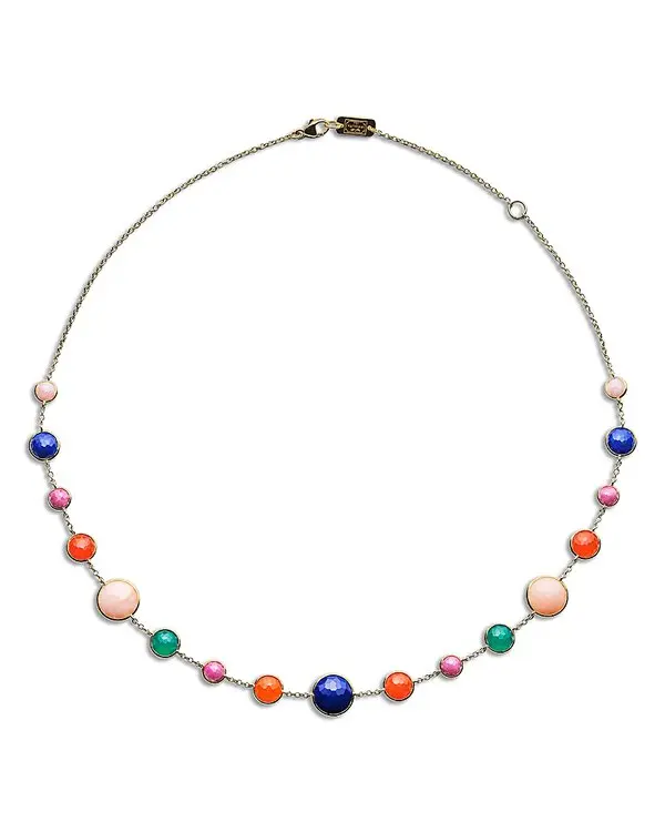 Ippolita 18k Yellow Lollipop Multi Gemstone Lollitini Festa Station Necklace, 18 - Gold
