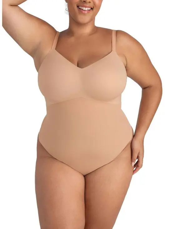 HONEYLOVE Cami Thong Bodysuit - Sand