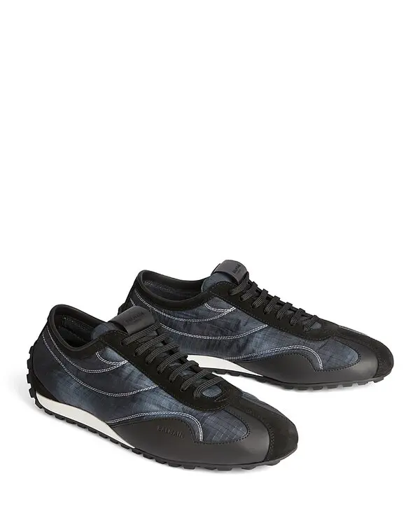 Balmain Racing Low Top Sneakers - Black