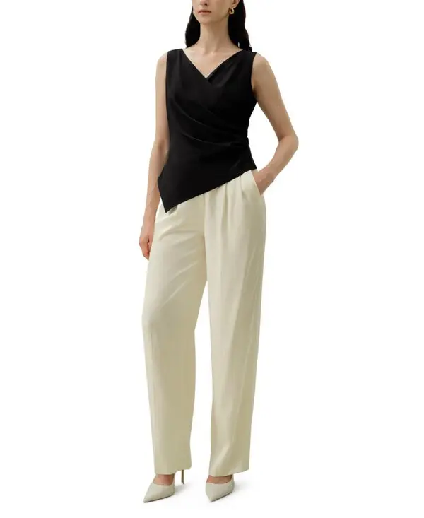 Lilysilk Elise V-neck Silk Crepe Top