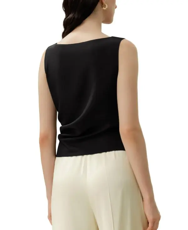 Lilysilk Elise V-neck Silk Crepe Top