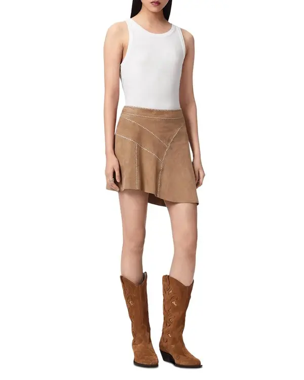 ALLSAINTS Clara Suede Mini Skirt