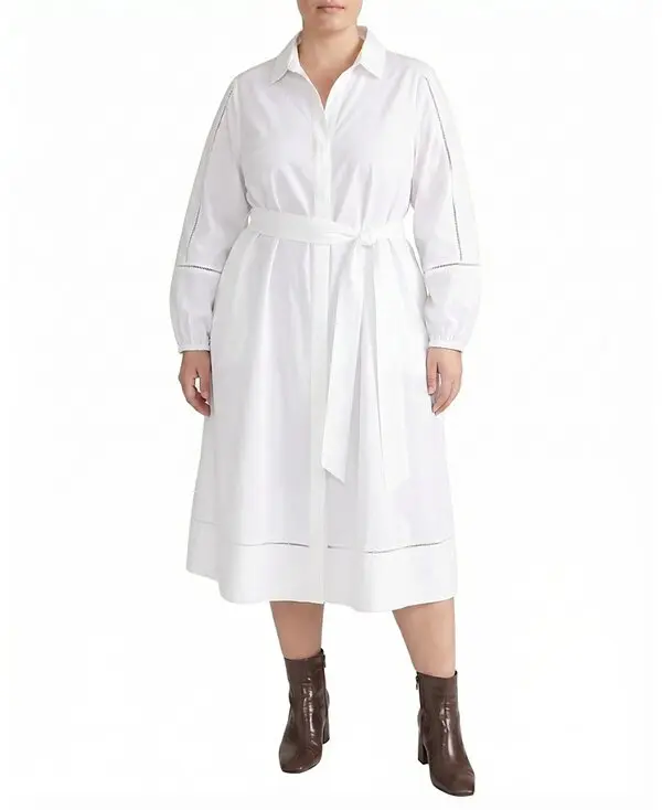 Universal Standard Plus Claire Stretch Poplin Shirtdress
