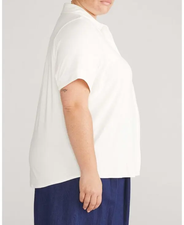 Universal Standard Chelsea Liquid Jersey Short Sleeve Shirt