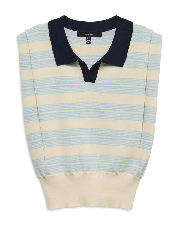 Vero Moda Sleeveless Polo Neck Pullover Sweater
