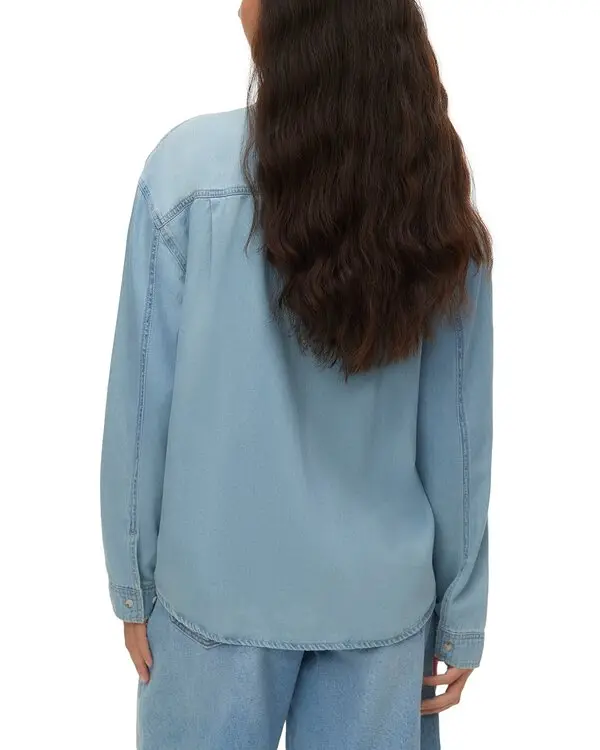 Vero Moda Denim Bow Detail Shirt