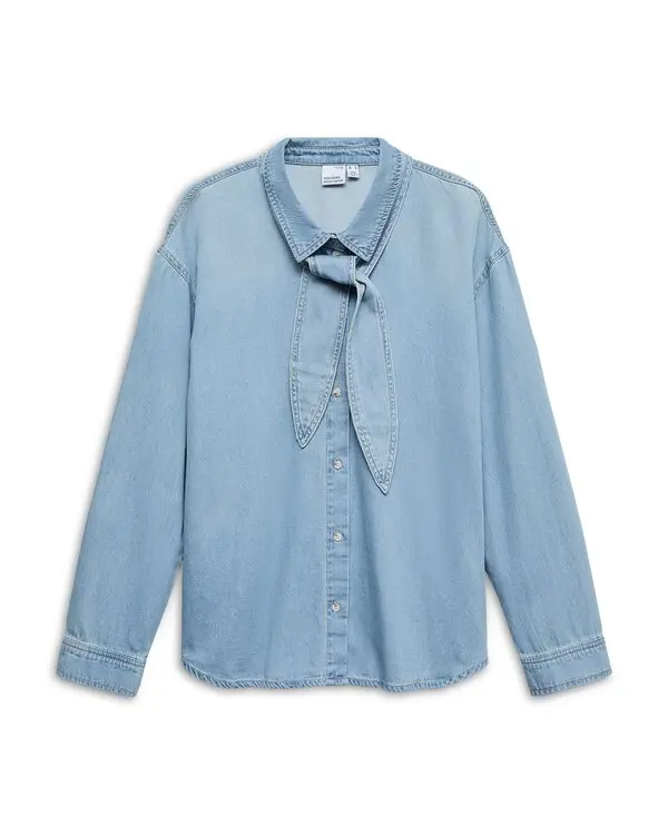 Vero Moda Denim Bow Detail Shirt