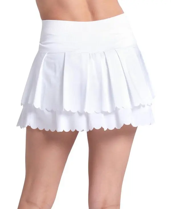 Lucky In Love Laser Wave Pleat Skirt