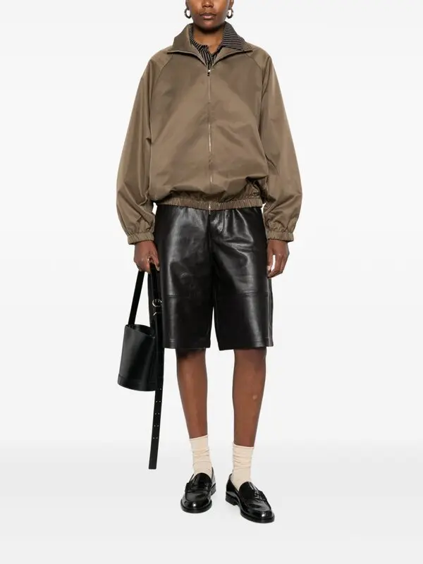 THE FRANKIE SHOP Leather Bermuda Shorts