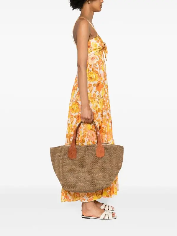 IBELIV Tokyo Ii Raffia Tote Shoulder Bag - Beige