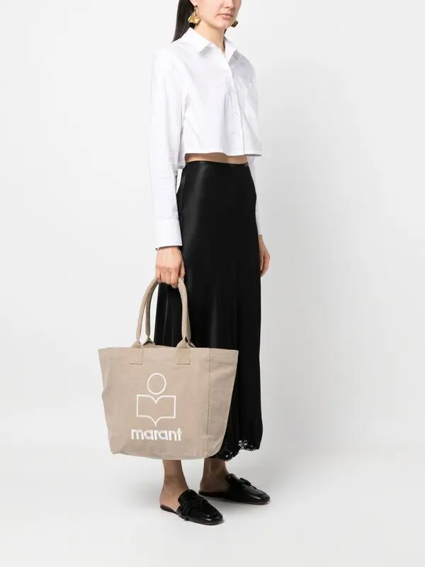 Isabel Marant Étoile Yenky Small Cotton Tote - Beige